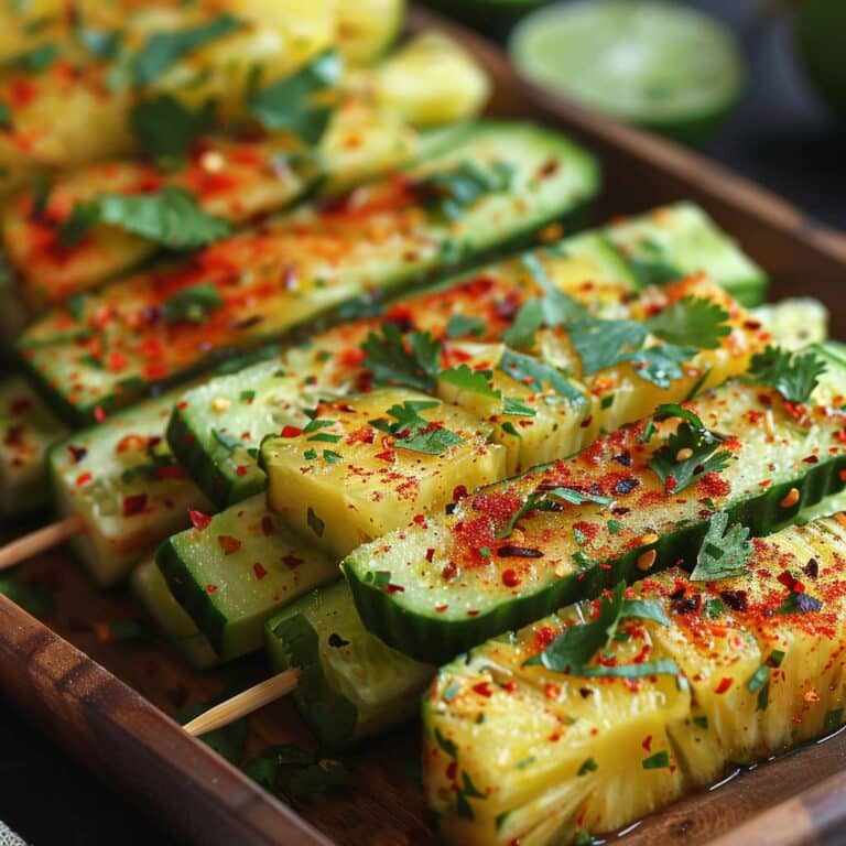 Refreshing Chili-Lime Pineapple Cucumber Sticks Recipe