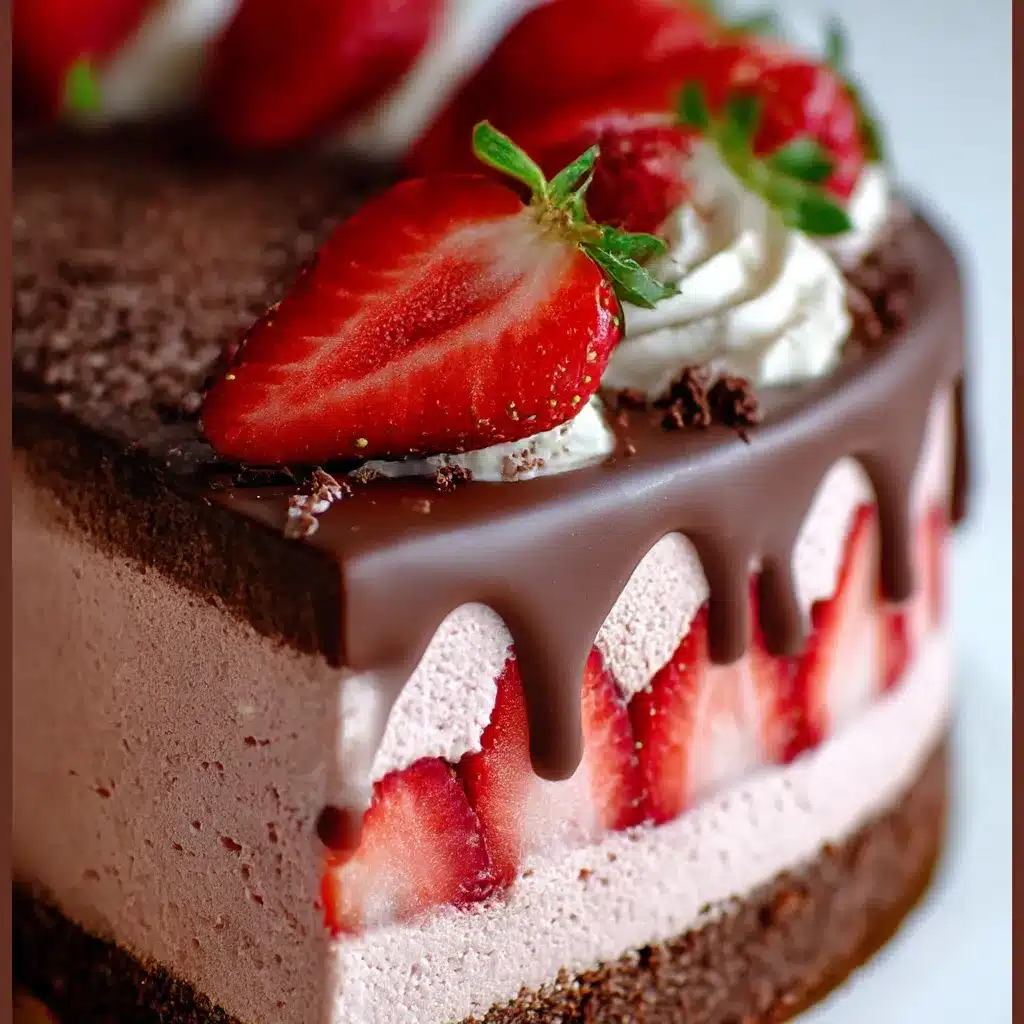 Chocolate-Dipped Strawberry Mousse Cake Recipe