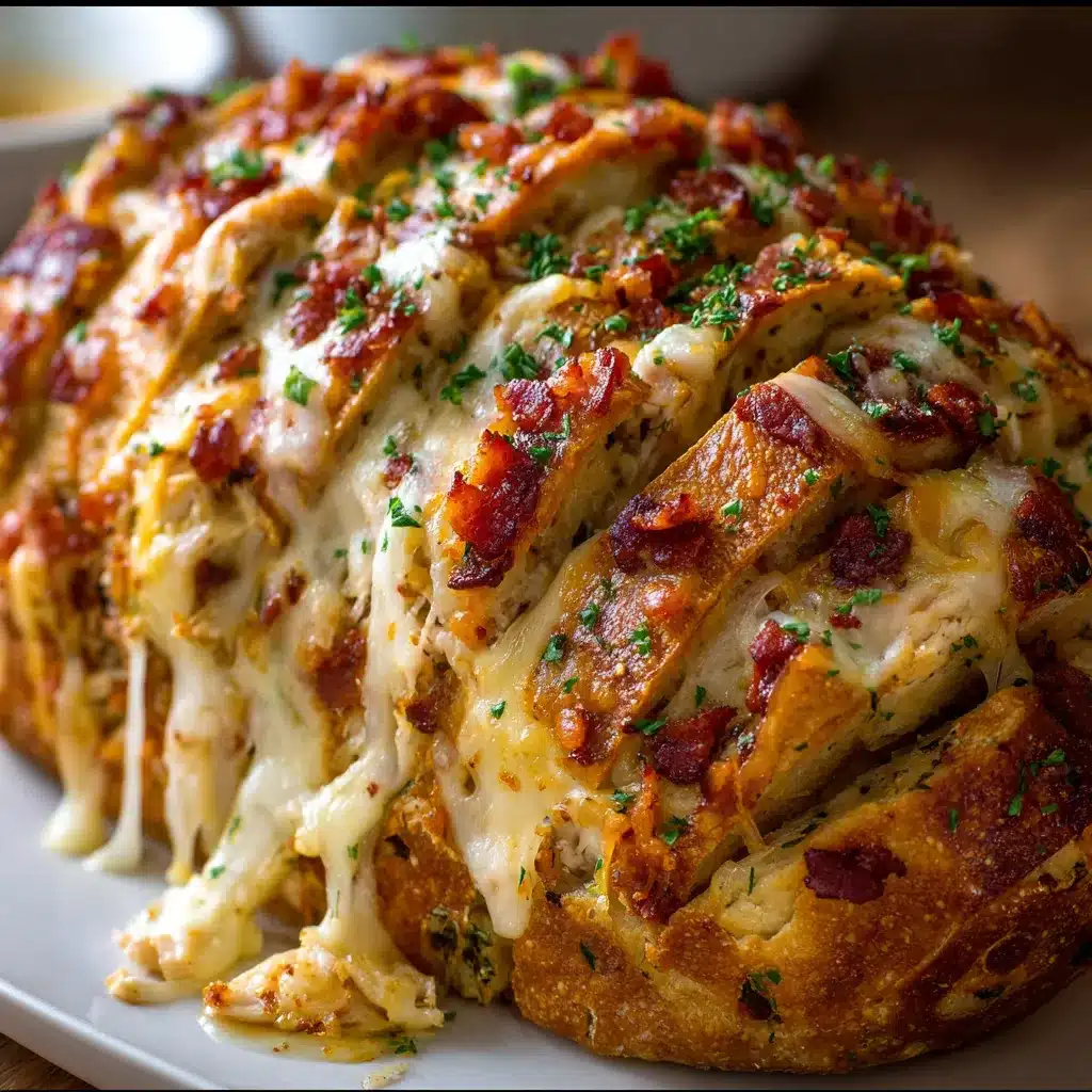 Cheesy Chicken and Stuffed Bread Loaf