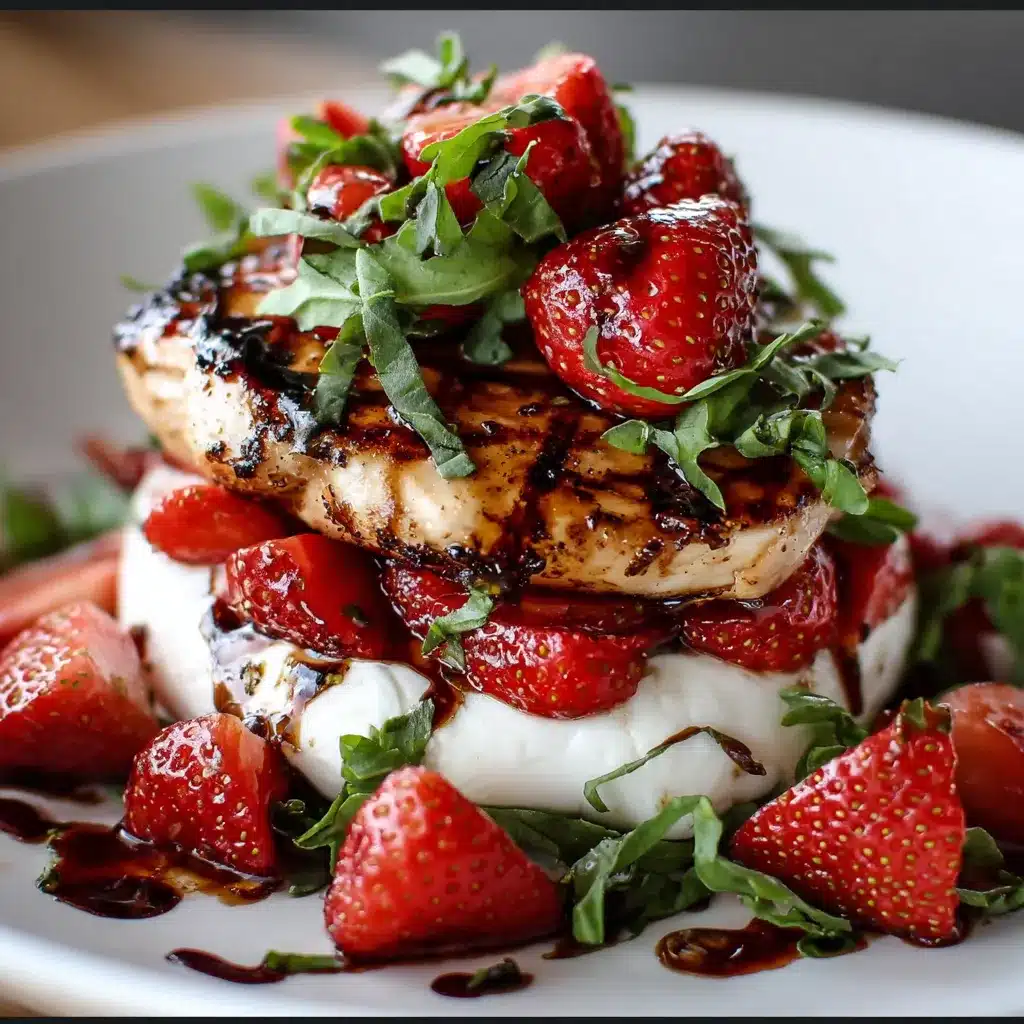 Balsamic Chicken & Strawberry Burrata Stack