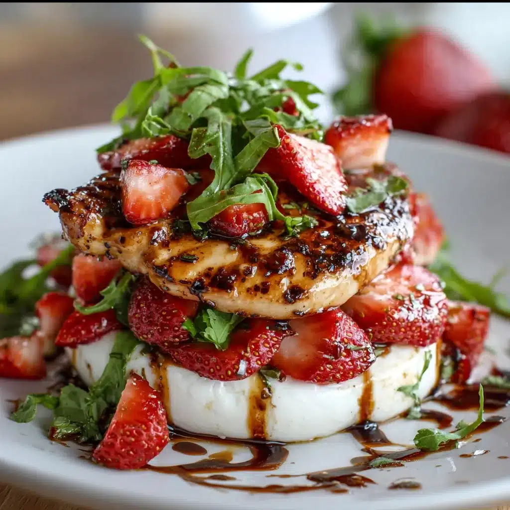 Balsamic Chicken & Strawberry Burrata Stack
