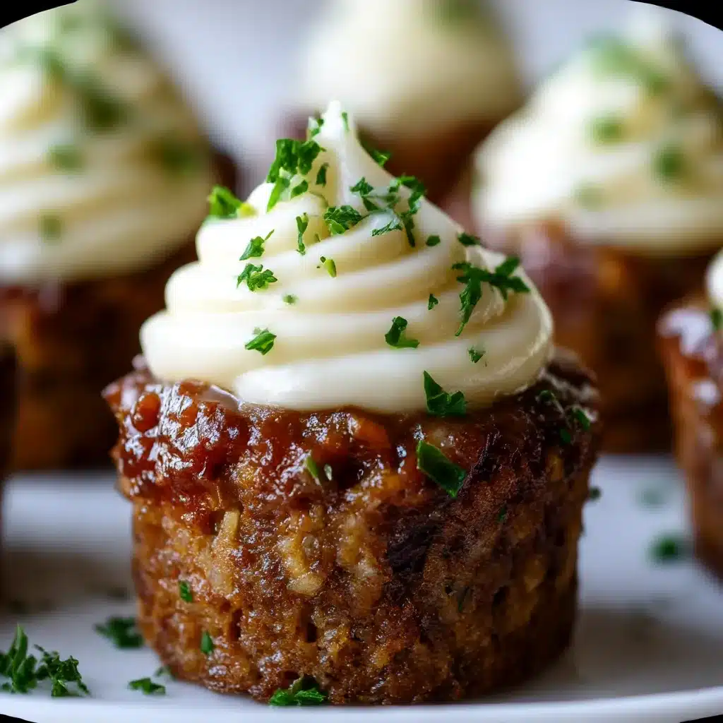Mini Meatloaf Muffins with Mashed Potato Frosting